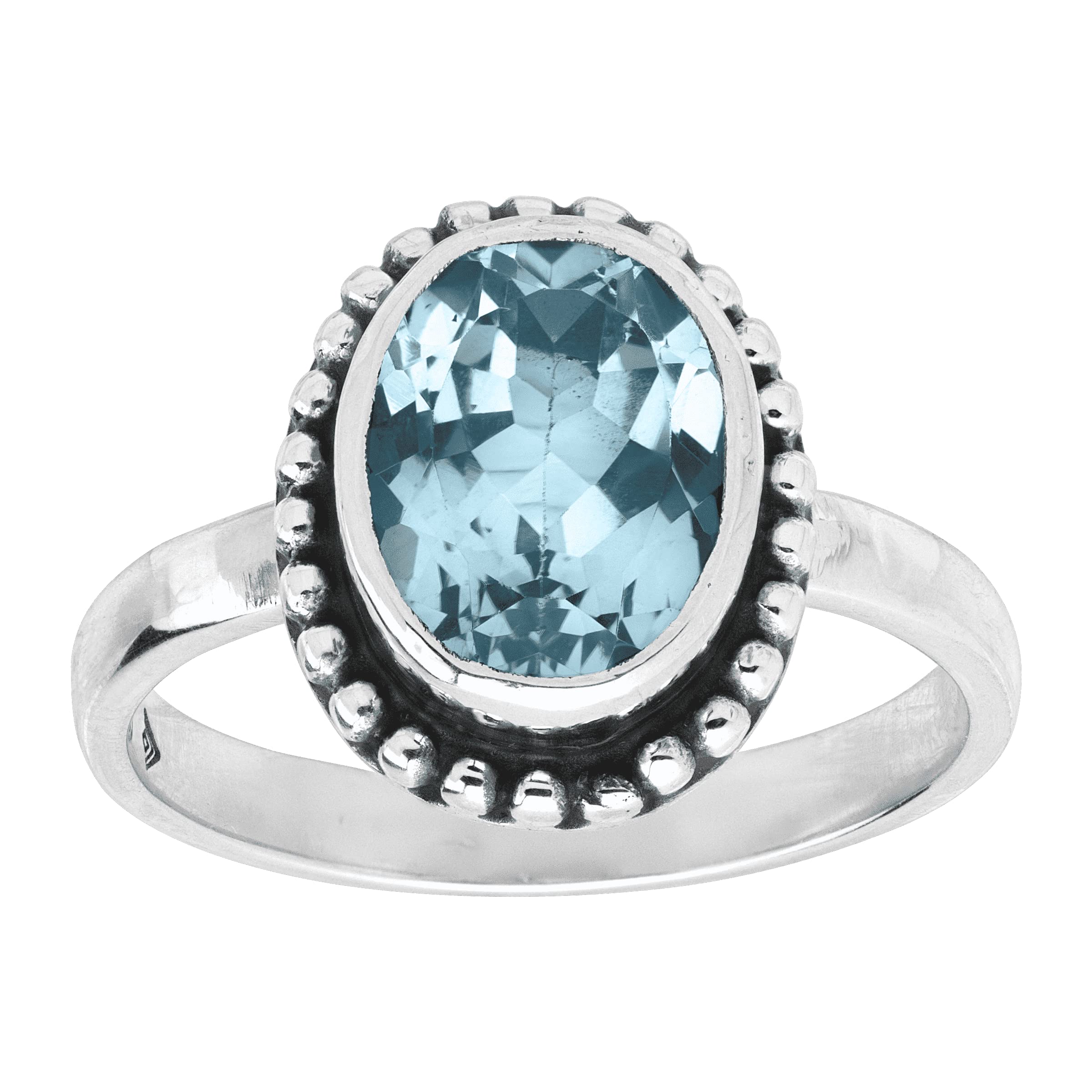 Silpada 'Sandbar' Natural Blue Topaz Ring in Sterling Silver, Size 6, Size 6