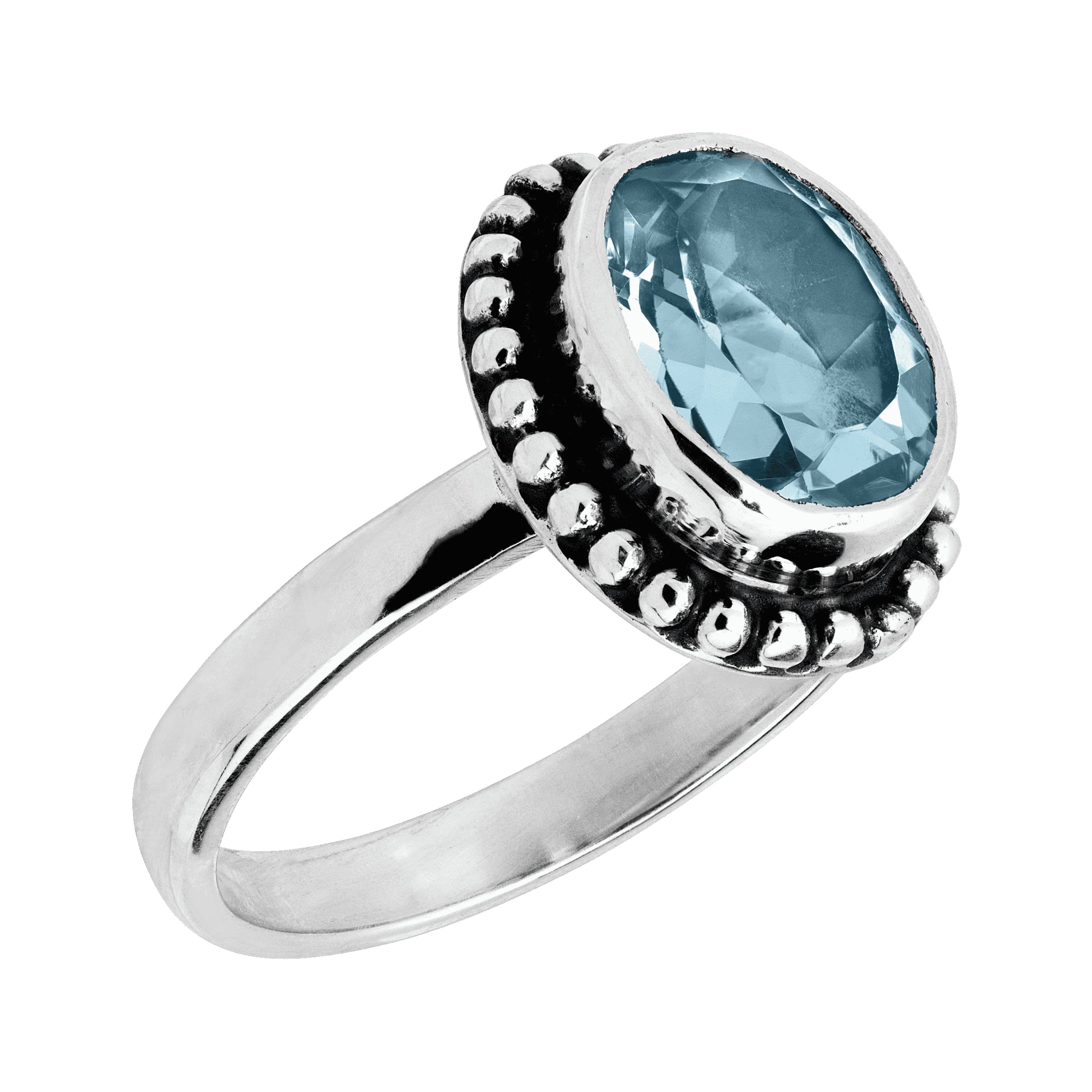 Silpada 'Sandbar' Natural Blue Topaz Ring in Sterling Silver, Size 6, Size 6