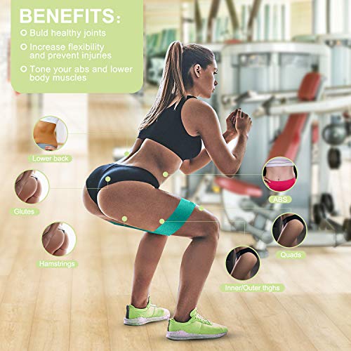 CFX Resistance Bands Set, Exercise Bands with Non-Slip Design for HIPS & Glutes, 3 Levels Workout Bands for Women and Men, Booty Bands for Home Fitness, Yoga, Pilates