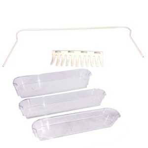 dometic 29325760655 refrigerator door shelf 5-piece kit - clear