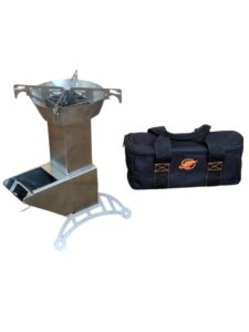 spitfire rocket stove - spartan light rocket stove wood burning portable stove w/travel case, collapsible backpacking wood stove, camp rocket stove, outdoor cooking stove estufa de leña para cocinar