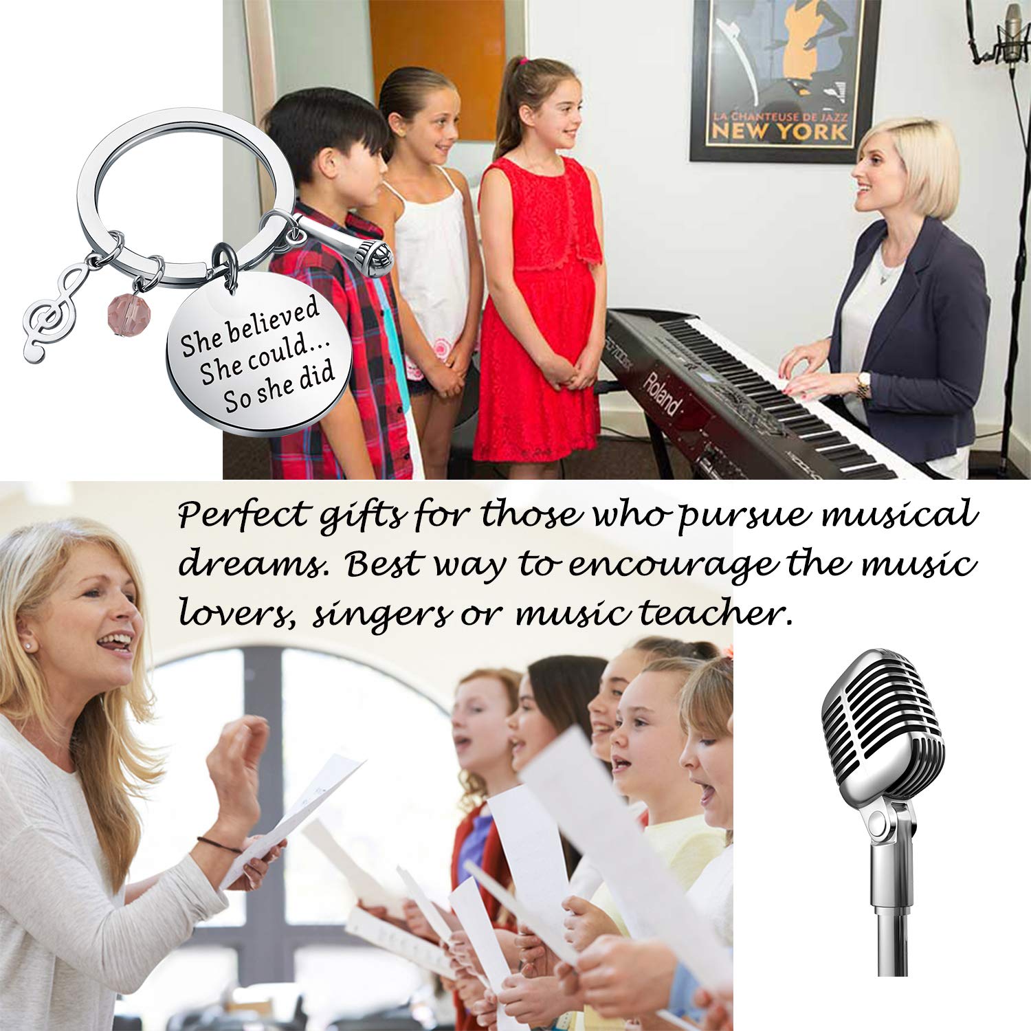 TIIMG Vocalist Gift Singer Gift Music Student Gift She Believed She Could So She Did (She Believed Singing)