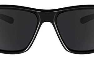 Nike EV1134-001 Adrenaline Sunglasses Shiny Black/White Frame Color, Grey Lens Tint