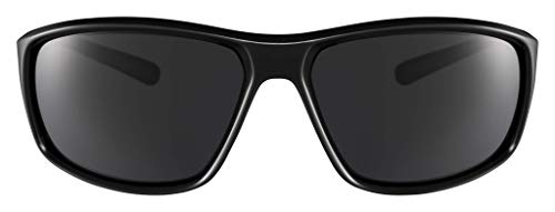 Nike EV1134-001 Adrenaline Sunglasses Shiny Black/White Frame Color, Grey Lens Tint