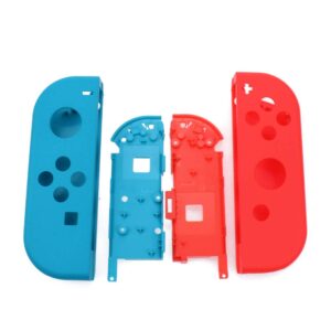 housing shell case with middle frame for nintendo switch ns joy-con joycon console (blue+red)