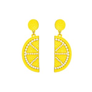 senni cute fruit lemon strawberry watermelon stud dangle earrings drop earrings for women girls gift jewelry