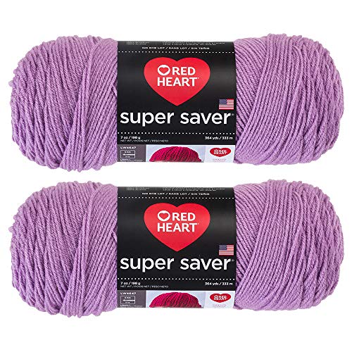 Bulk Buy: Red Heart Super Saver (2-Pack) (Orchid, 7 oz Each Skein)