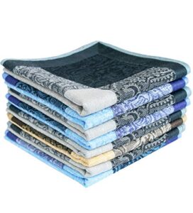 coousml mens soft cotton handkerchiefs paisley assorted hankies gift set