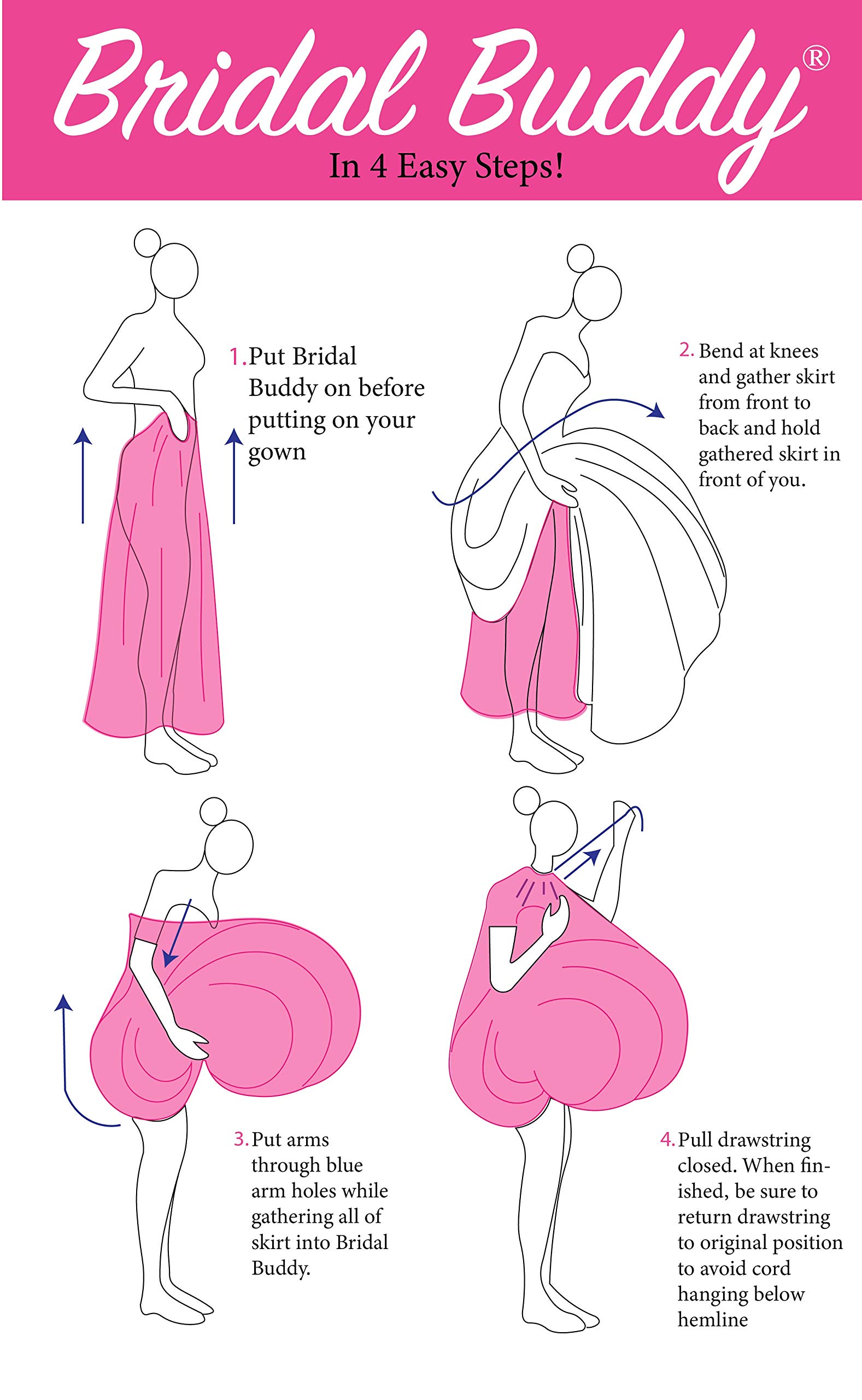 Bridal Buddy – Wedding Gown Underskirt – Elastic Waist – As Seen on Shark Tank