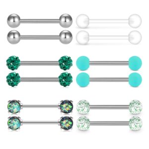 qwalit nipple rings 14g nipplerings nipple bars surgical steel tongue nipple piercing bar for women