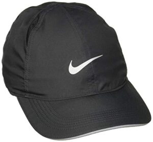 nike featherlight cap run dark smoke grey/reflective silver one size