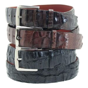 genuine hornback crocodile handmade 1 ½” bronco belts