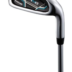 Precise AMG Men's Complete Golf Clubs Package Set Includes Titanium Driver, S.S. Fairway, S.S. Hybrid, S.S. 6-PW Irons, Putter, Bag, 3 H/C's Right Hand - Choose Size! (Tall Size +1", Right Hand)