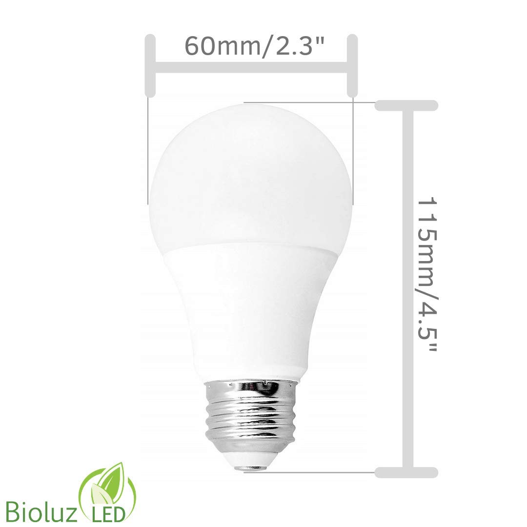 Bioluz LED 40/60/100W Replacement 3-Way A19 LED Light Bulb 3000K Soft White Color (4-Pack)