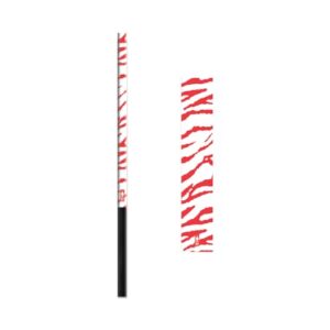 bohning 7" tiger print arrow wraps, standard, white & red tiger