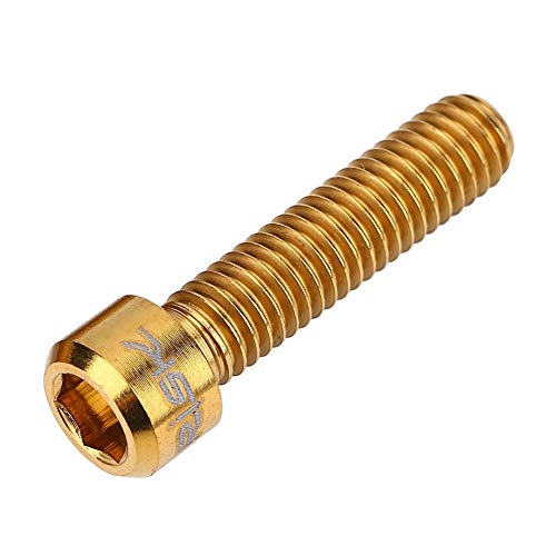 Bnineteenteam 2Pcs Alloy Disc Brake Caliper Screw Bolts M6 X 25mm Bolts Screws for Mountain Bike (Gold)