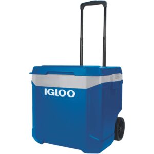 igloo latitude 60qt roller cooler (sapphire blue)