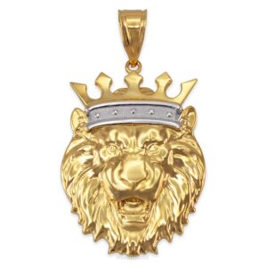 la blingz 14k yellow gold lion king pendant (s/m/l/xl) (extra large)