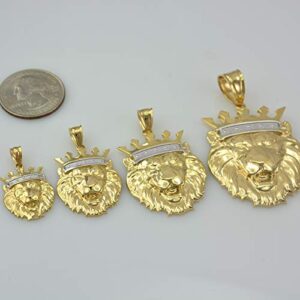 LA BLINGZ 14K Yellow Gold Lion King Pendant (S/M/L/XL) (Extra Large)