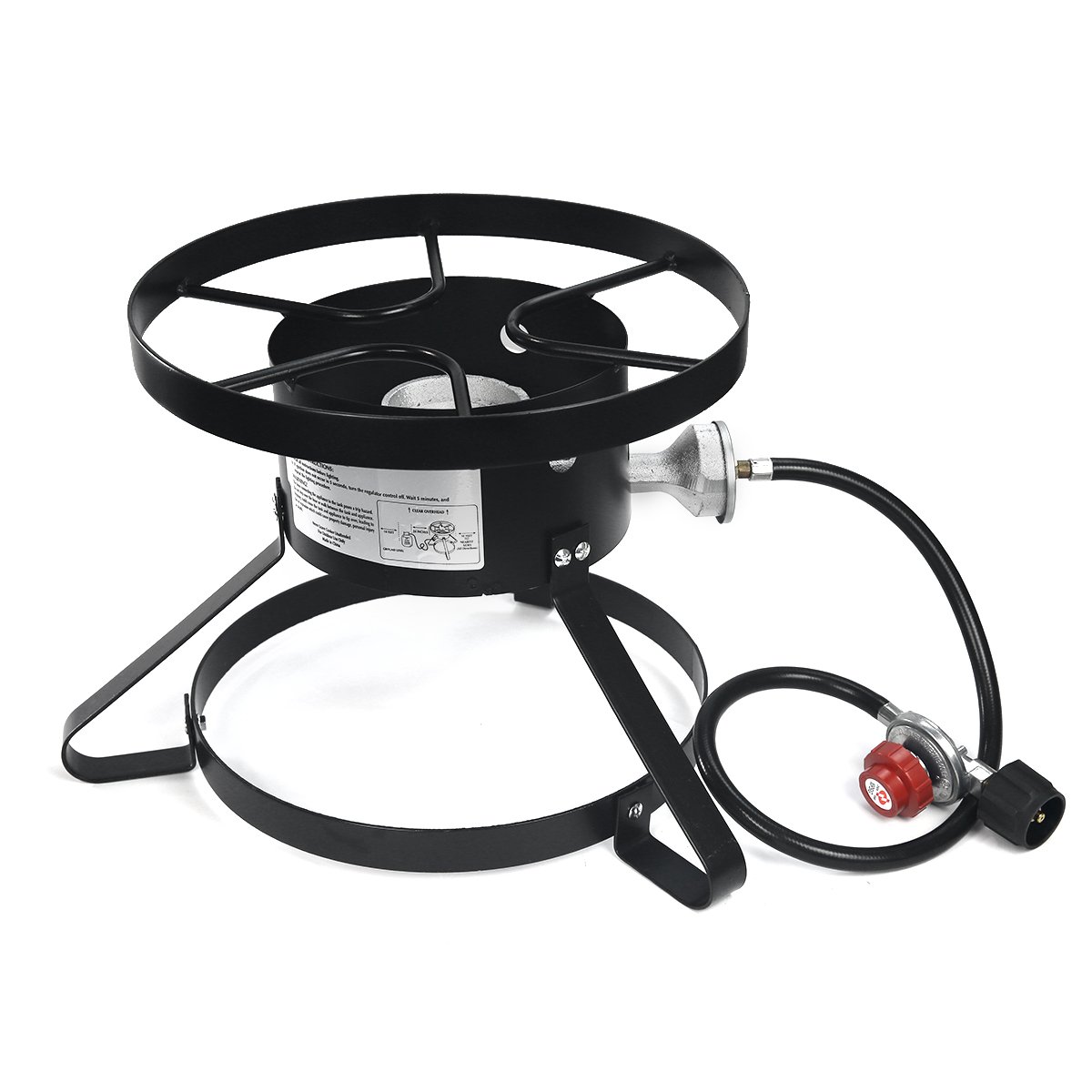 XtremepowerUS High Pressure Stove Single Burner w/Regulator & Hose Outdoor Propane Portable Camping Cooking Range