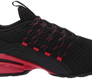 PUMA Mens Axelion Cross Trainer, SPARK PUMA Mens Black-High Risk Red, 10.5