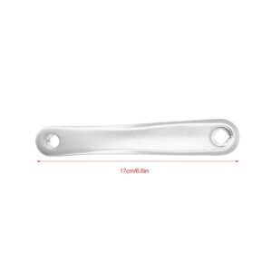 Bnineteenteam Bike Crank Arm,Aluminum Alloy Left Single Chain Crank Arm 170mm Left Crank Arm for Bike Replacement Accessory(Silver-)