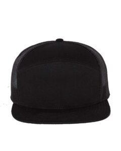 richardson - seven-panel trucker cap - 168 | one size | black