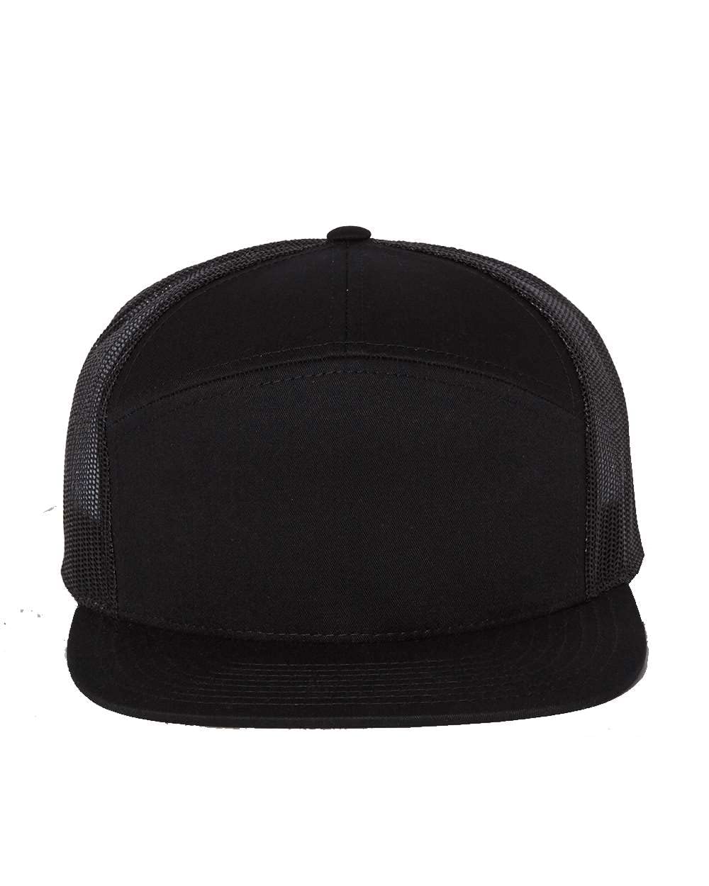 Richardson - Seven-Panel Trucker Cap - 168 | One Size | Black