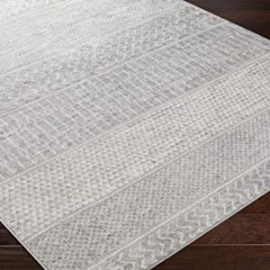 Livabliss Hana Modern Moroccan Area Rug,4'3" x 5'11",Medium Grey