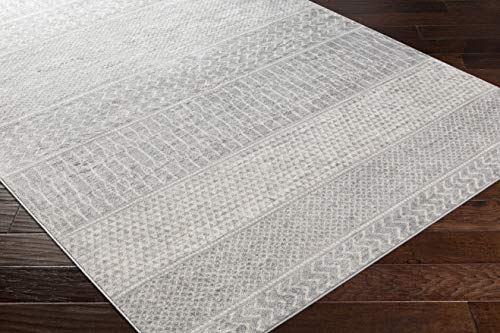 Livabliss Hana Modern Moroccan Area Rug,4'3" x 5'11",Medium Grey