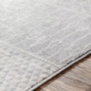 Livabliss Hana Modern Moroccan Area Rug,4'3" x 5'11",Medium Grey