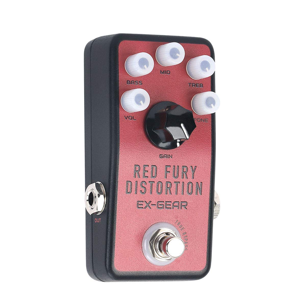 EX-GEAR Red Fury Distortion Pedal, The Classic Distortion Tone and Rockstar Sound