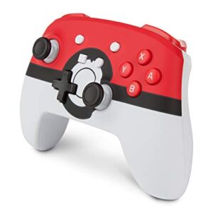 PowerA Enhanced Wireless Controller for Nintendo Switch: Pokemon Poke Ball Red - Nintendo Switch, Nintendo Switch Lite, Gamepad, game controller, Bluetooth controller, AA Battery