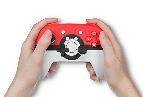 PowerA Enhanced Wireless Controller for Nintendo Switch: Pokemon Poke Ball Red - Nintendo Switch, Nintendo Switch Lite, Gamepad, game controller, Bluetooth controller, AA Battery