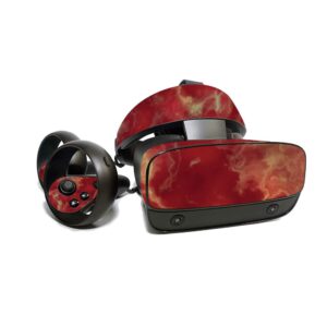 mightyskins skin for oculus rift s - crimson marble | protective, durable, and unique vinyl decal wrap cover | easy to apply, remove, and change styles | made in the usa