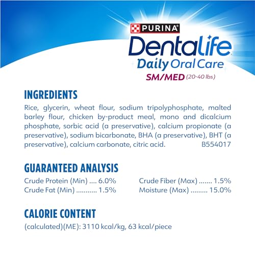 Dentalife DentaLife Made in USA Facilities Small/Medium Dog Dental Chews, Daily - (2) 47 ct. Pouches