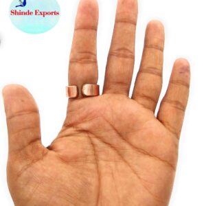 SHINDE EXPORTS pure copper adjustable finger ring for women Indian jewellery (Plain Ring 8mm)