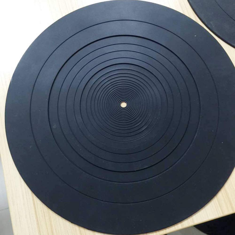 Turntable Platter Mat Rubber 12 inch Silicone Turntable LP Slipmat Universal Compatible for Audio Technica AT-LP120BK AT-LP-1200 Turntable Platter (12 Inch Diameter)