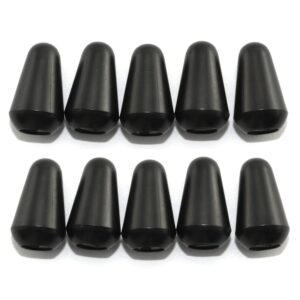 ruiling 10pcs m3.5 plastic 3 way toggle switch knob tip caps for electric guitar parts accessories switch cap black