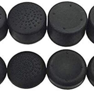 Analog Controller Raised Thumb Stick Grips Thumbsticks Joystick Cap Cover for PS4, PS3, Switch Pro, Xbox one, Xbox 360, Wii U, PS2 Controller (Pack of 8 pcs Black)