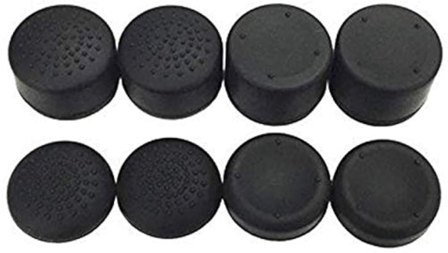 Analog Controller Raised Thumb Stick Grips Thumbsticks Joystick Cap Cover for PS4, PS3, Switch Pro, Xbox one, Xbox 360, Wii U, PS2 Controller (Pack of 8 pcs Black)