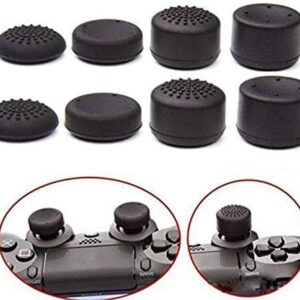 Analog Controller Raised Thumb Stick Grips Thumbsticks Joystick Cap Cover for PS4, PS3, Switch Pro, Xbox one, Xbox 360, Wii U, PS2 Controller (Pack of 8 pcs Black)