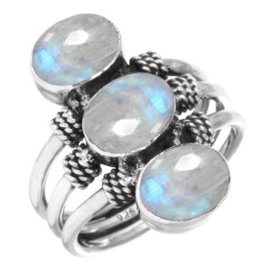 jeweloporium white rainbow moonstone natural 925 silver ring for women stone victorian silver ring size 9.5 friendship day gift handmade jewelry