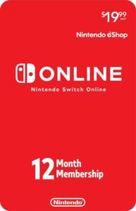 nintendo switch online individual membership card (12-month)