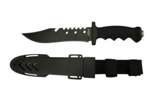 12.5" tactical survival rambo hunting fixed blade for practical use durable knife army bowie w sheath