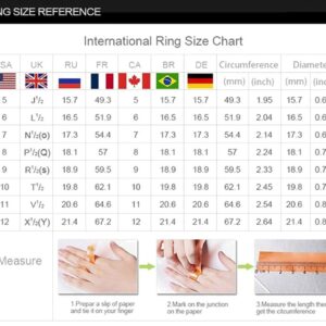 JESMING 3D Rose Ring CZ Simulated Diamond Ring Rose Gold Ring Rose Flower Ring for Women (Rose Gold,6)