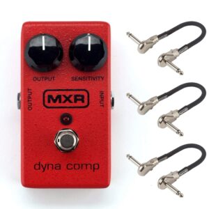 mxr m102 dyna comp compressor pedal bundle with 3 mxr patch cables