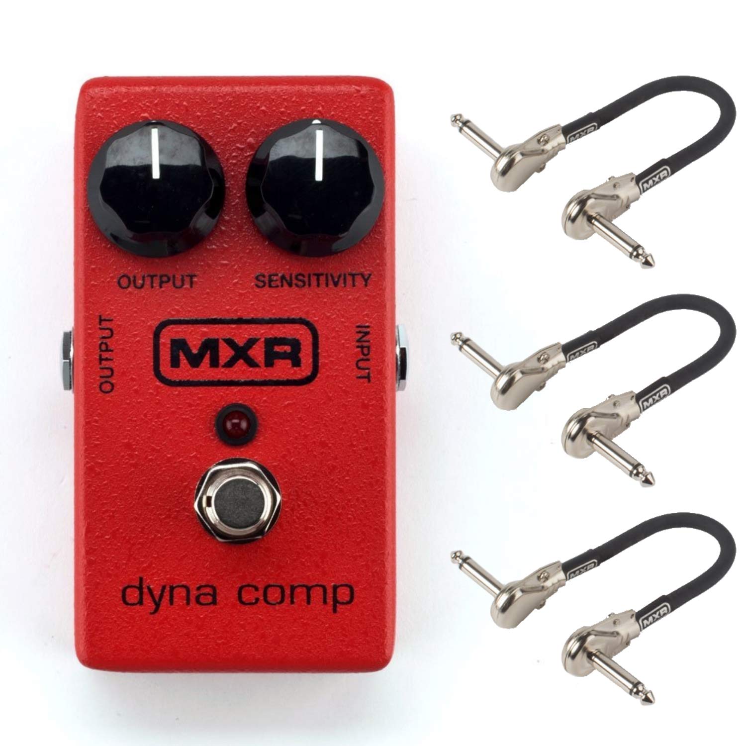 MXR M102 Dyna Comp Compressor Pedal Bundle with 3 MXR Patch Cables