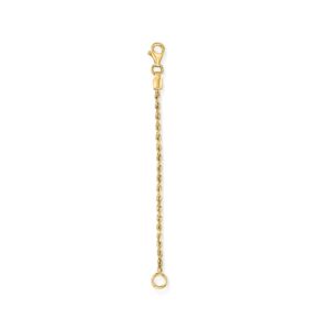 ross-simons 1.8mm 14kt yellow gold rope-chain necklace extender