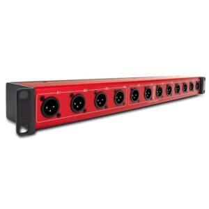 cat rack male - male xlr stage box with audio over shielded cat cable. send 12 channels of audio, dmx, clear-com or aes.